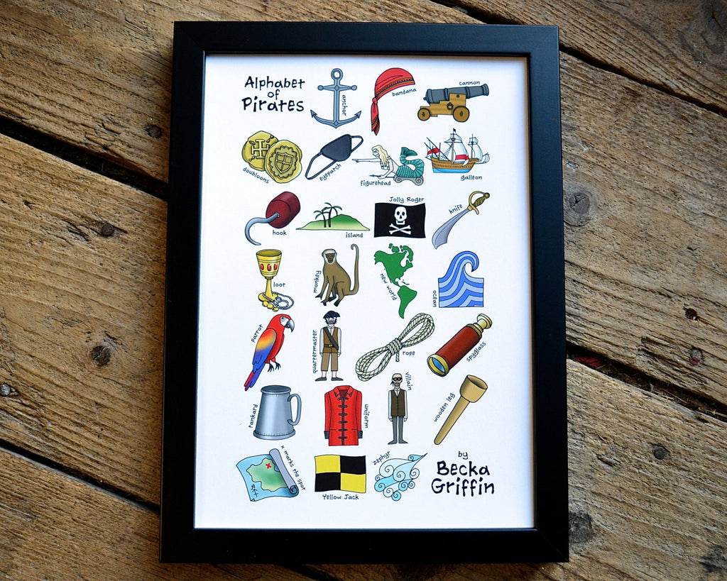 Pirate Alphabet Art Print – BeckaGriffin