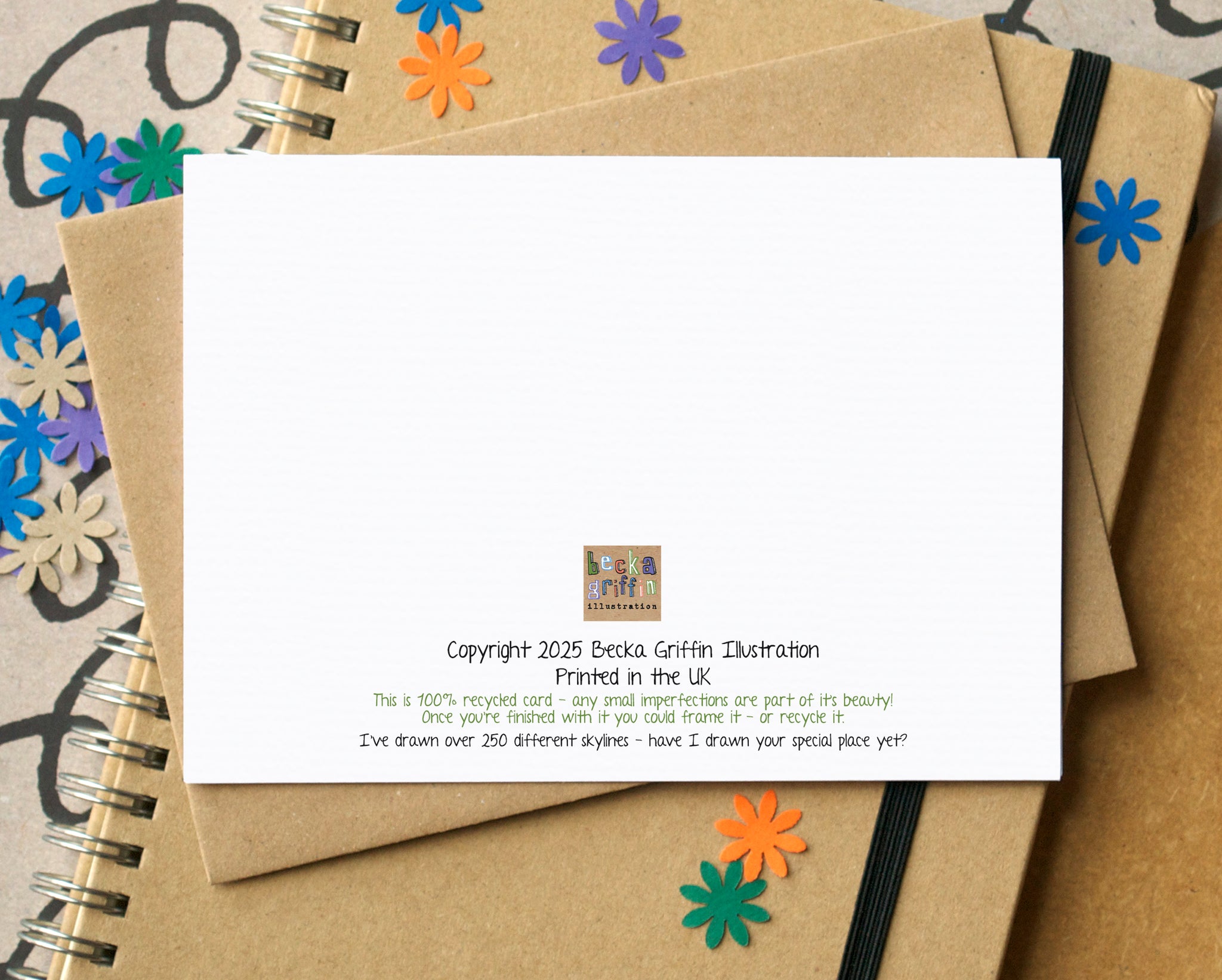 Workington Skyline Landmarks Greetings Card – BeckaGriffin