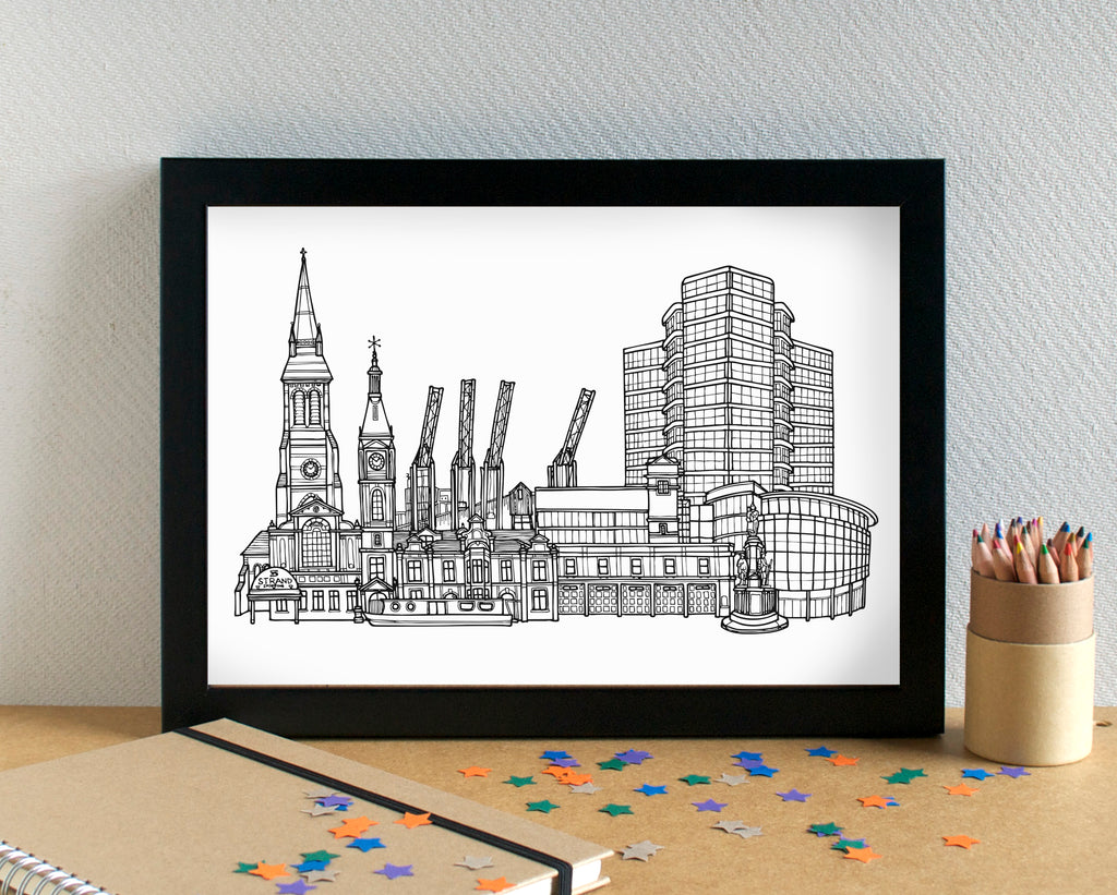 Bootle Skyline Landmarks Art Print - can be personalised – BeckaGriffin