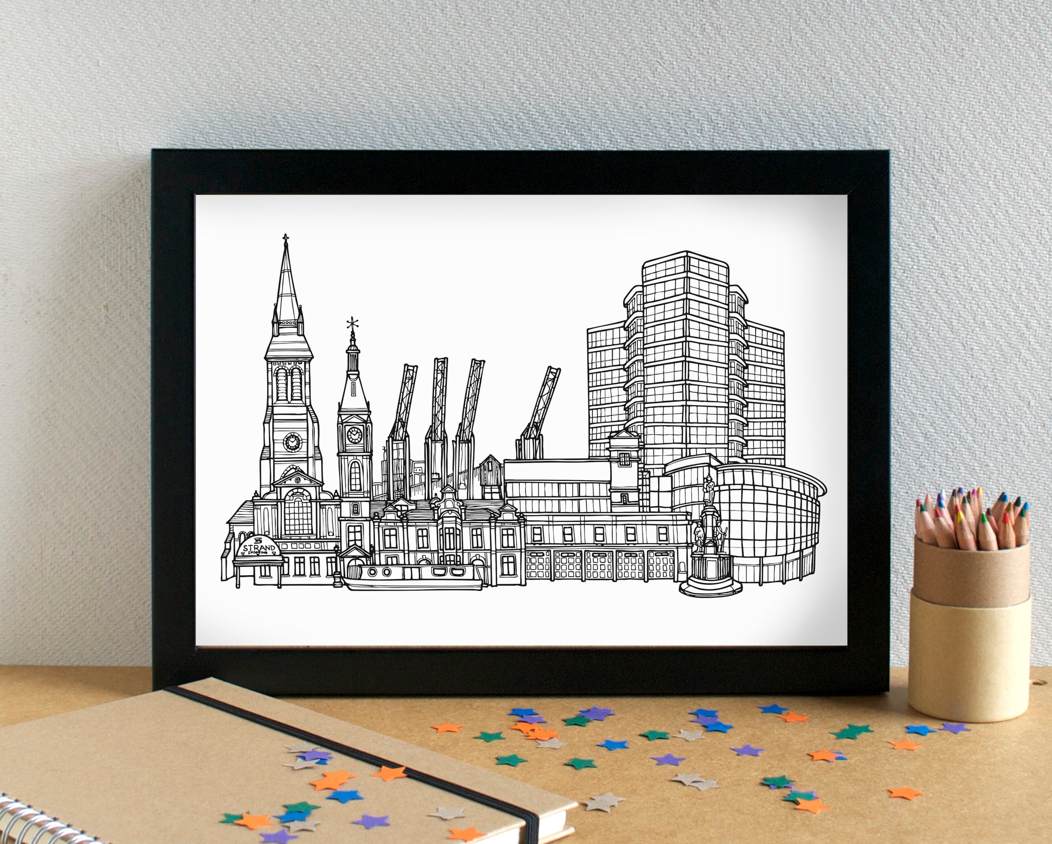 Bootle Skyline Landmarks Art Print - can be personalised – BeckaGriffin