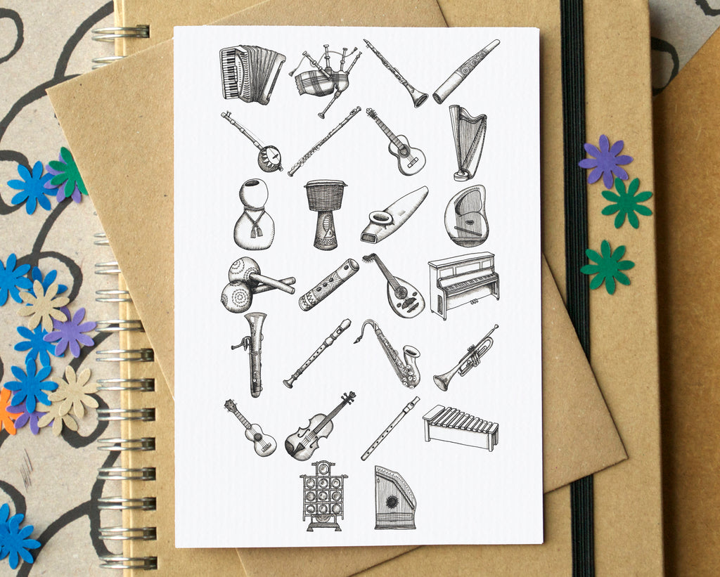 Musical Instrument Alphabet Greetings Card – BeckaGriffin