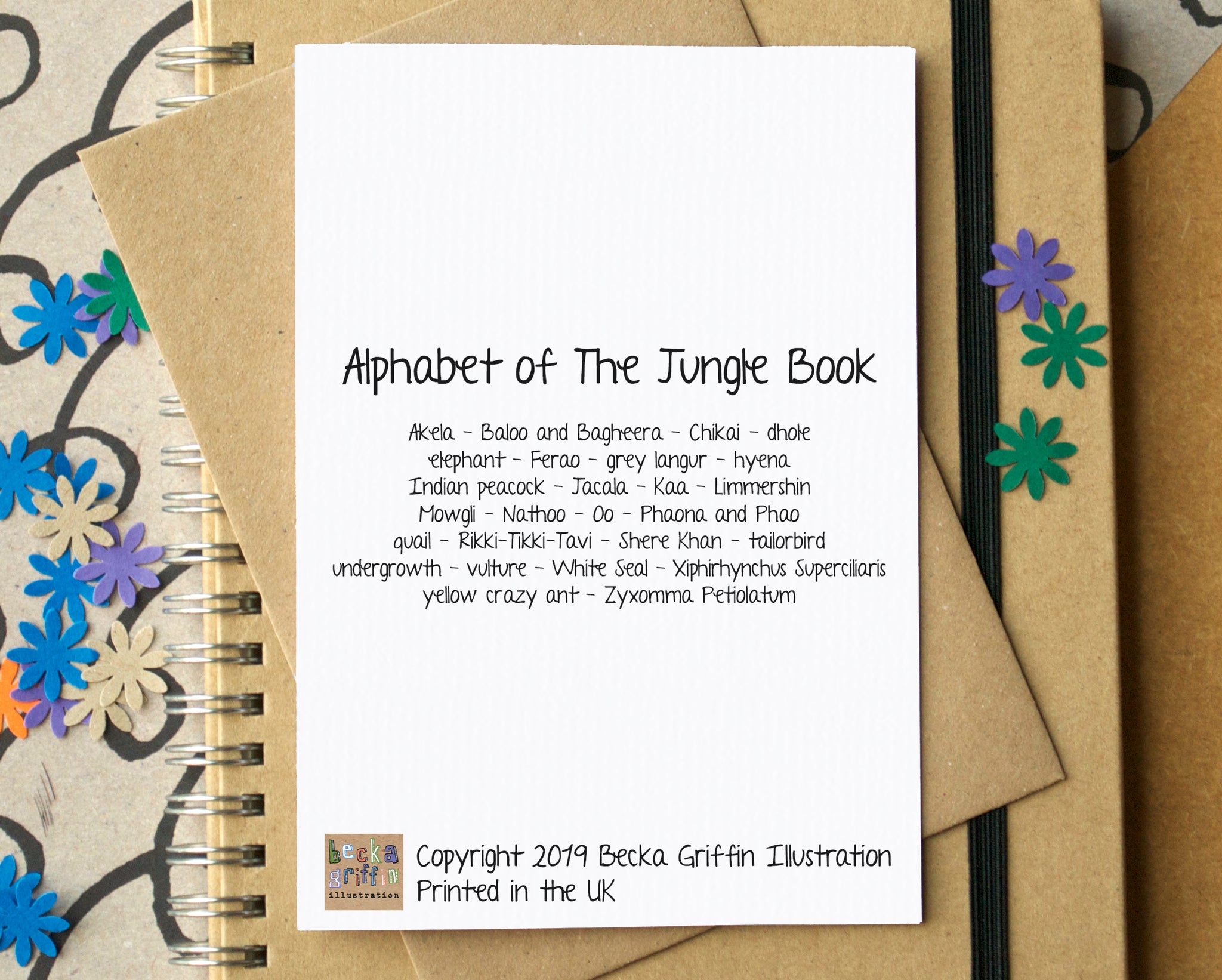 The Jungle Book Alphabet Greetings Card – BeckaGriffin