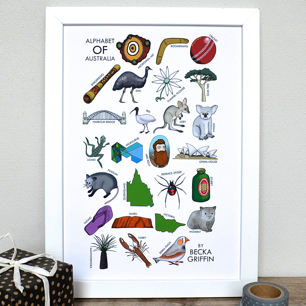 Australia Alphabet Art Print – BeckaGriffin