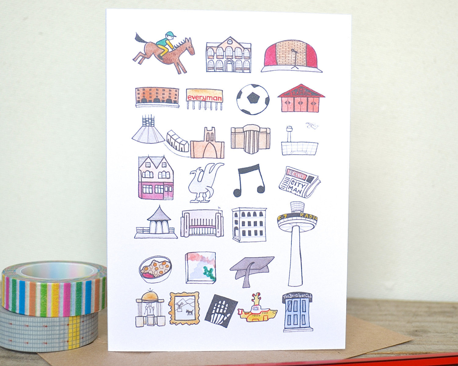 Liverpool Alphabet Greetings Card – BeckaGriffin