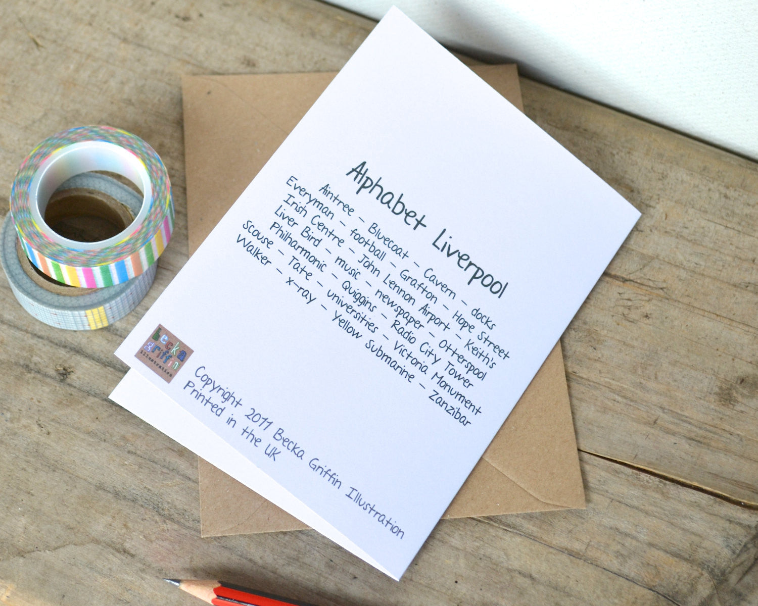 Liverpool Alphabet Greetings Card – BeckaGriffin