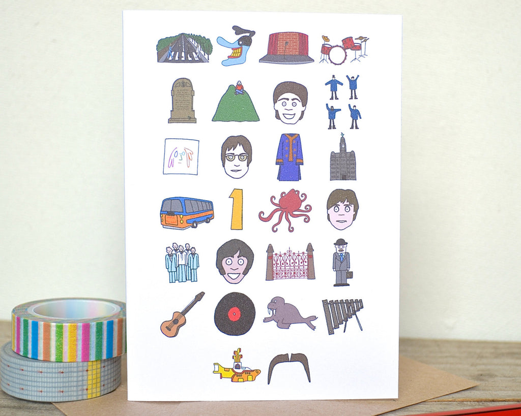 Beatles Alphabet Greetings Card – BeckaGriffin
