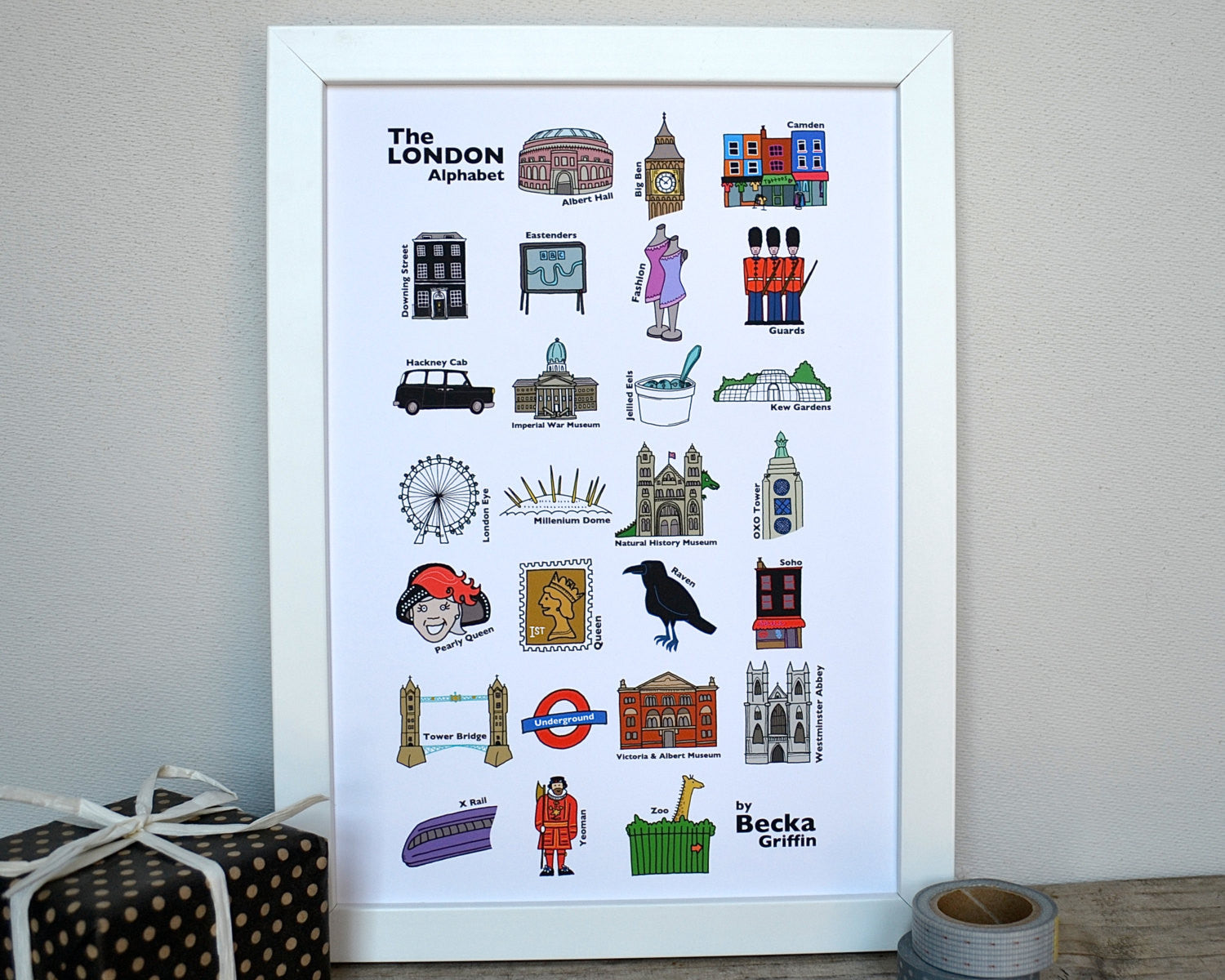 London Alphabet Art Print – BeckaGriffin