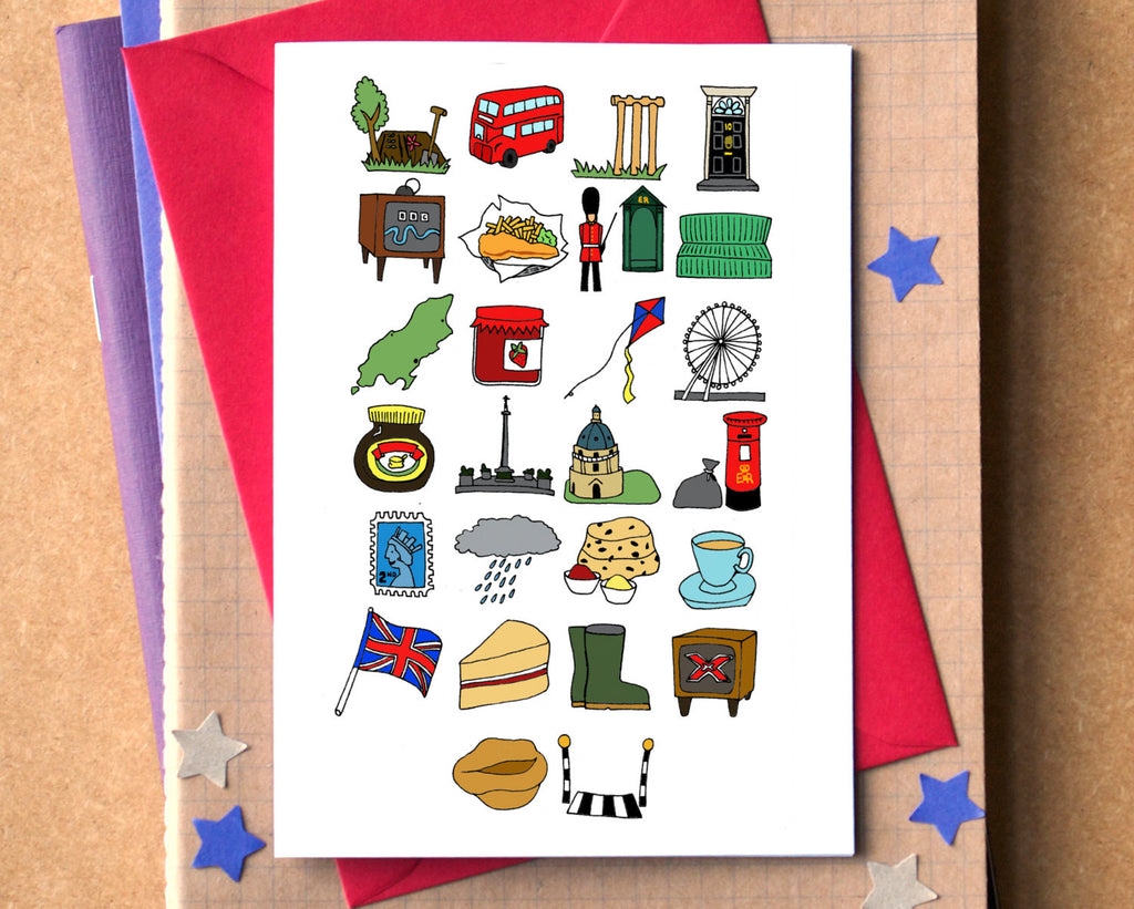 Great Britain Alphabet Greetings Card – BeckaGriffin