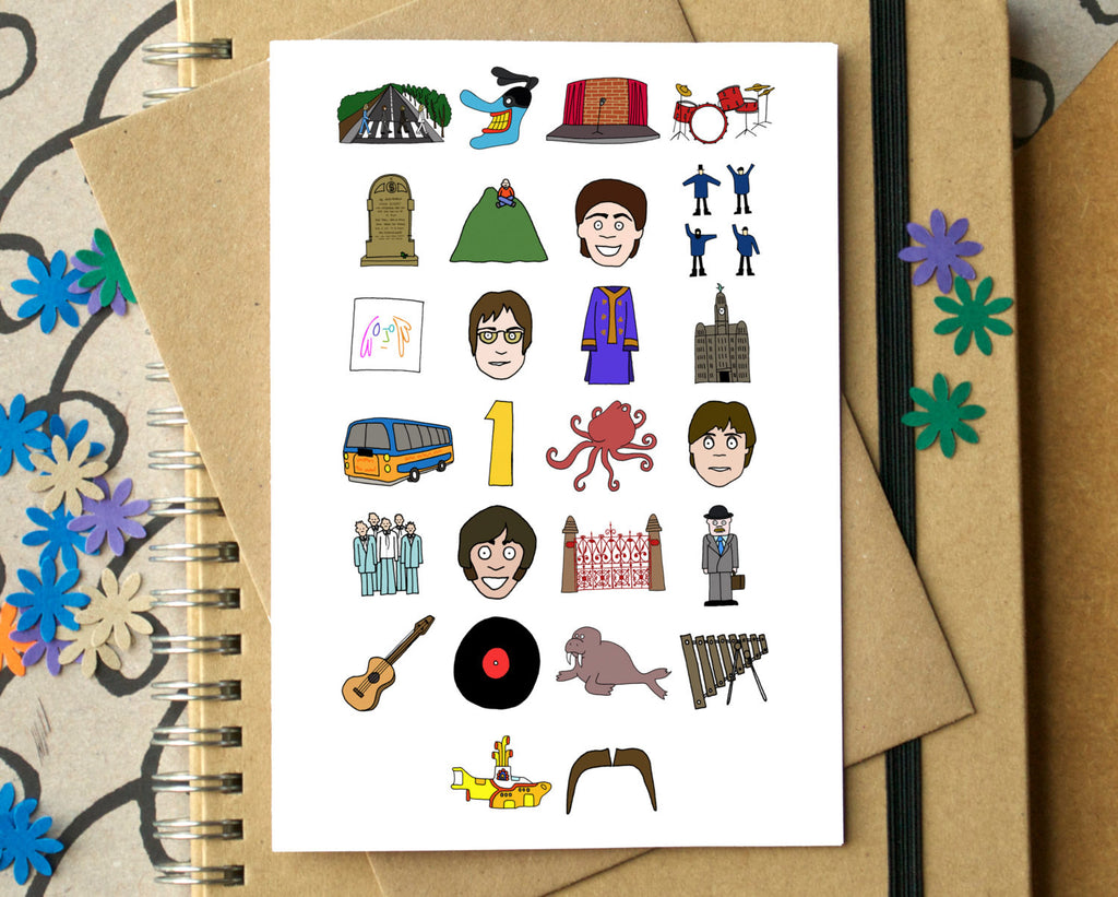 Beatles Alphabet Greetings Card – BeckaGriffin