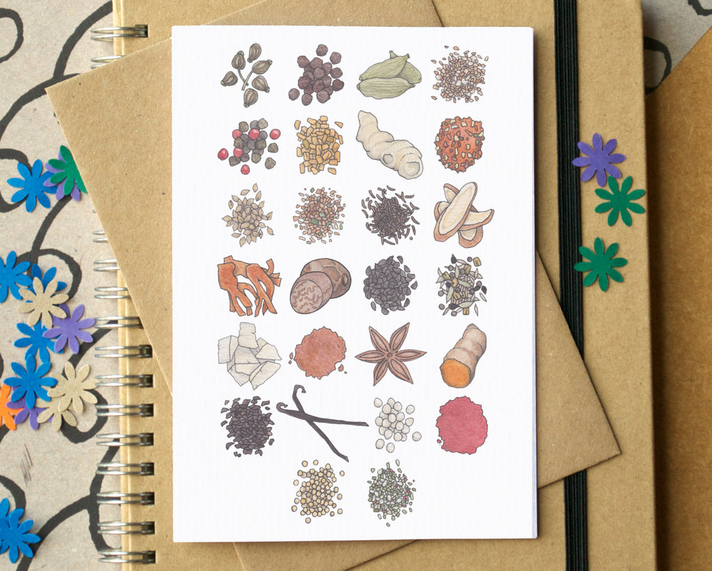 Spices Alphabet Greetings Card – BeckaGriffin
